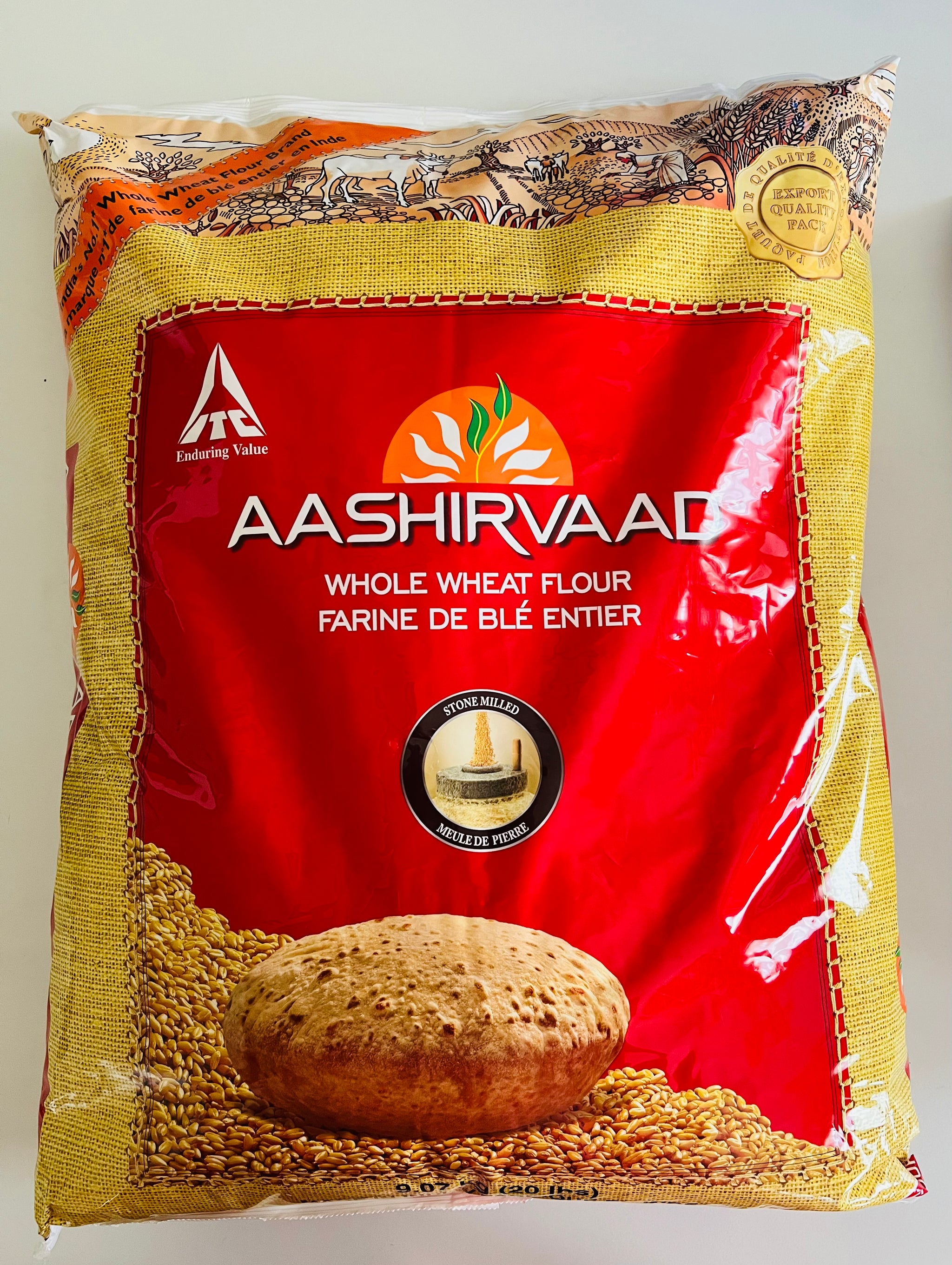 Aashirvaad whole wheat Atta 20 lb – Fresh Organic Groceries
